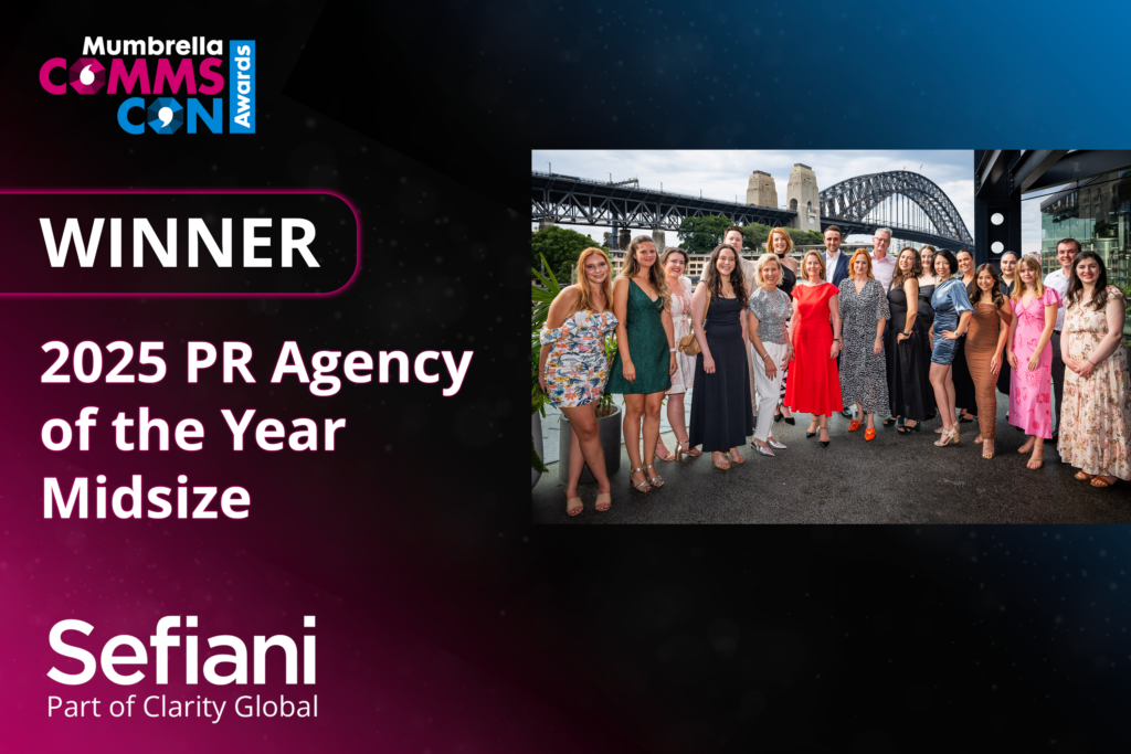 Sefiani wins PR Agency of the Year at 2025 Mumbrella CommsCon Awards ...